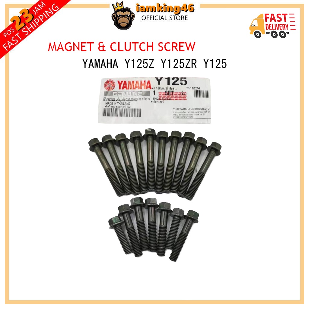 ENGINE SKRU ENGINE COVER SCREW ENJIN SCREW BOLT SET YAMAHA Y125Z Y125ZR ...