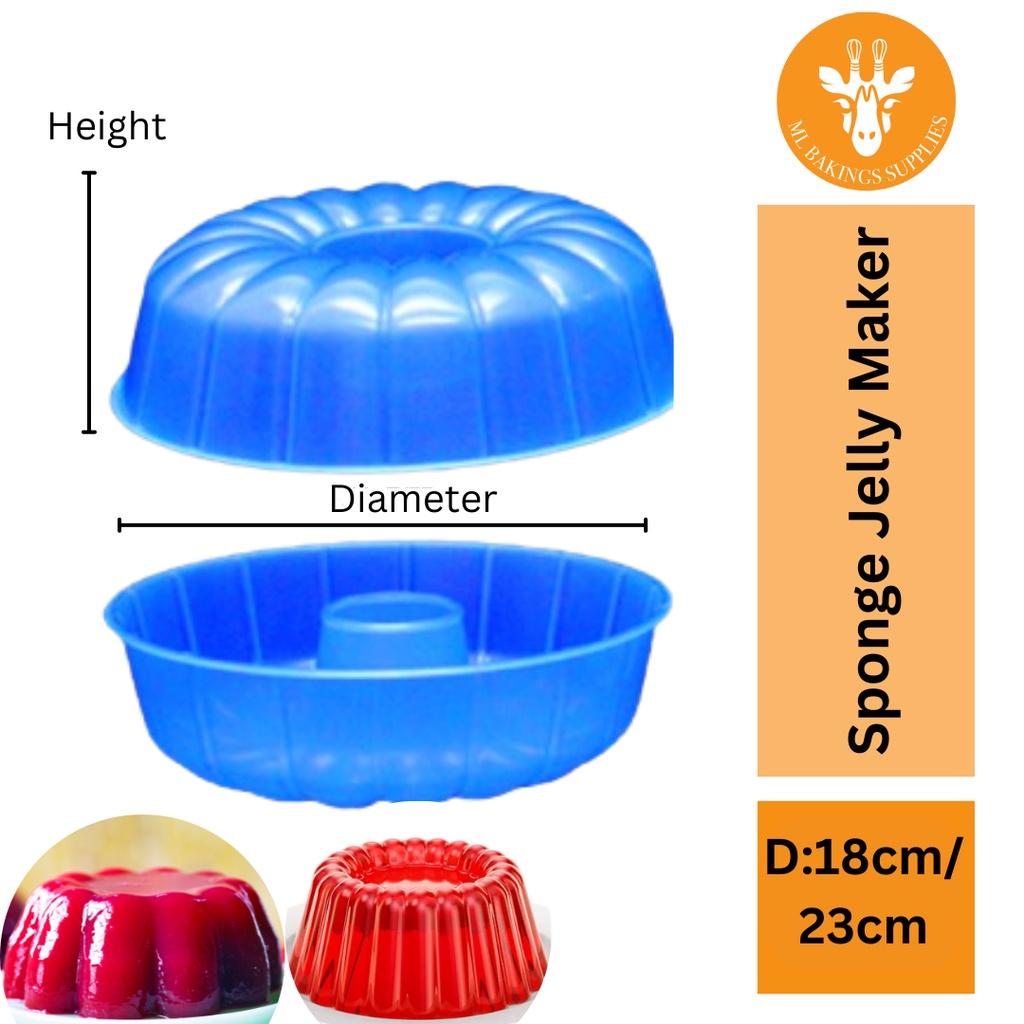 [READY STOCK] Blue Round Mould Jelly Mould 7” / 9" / Acuan Bulat Biru ...