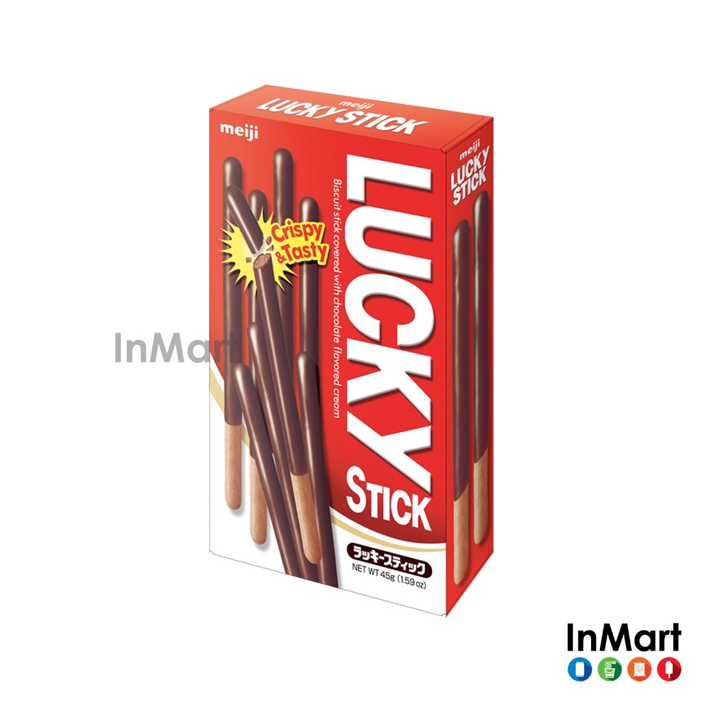 Meiji Lucky Stick Chocolate 45g 明治幸运棒 巧克力可可味 | Shopee Malaysia