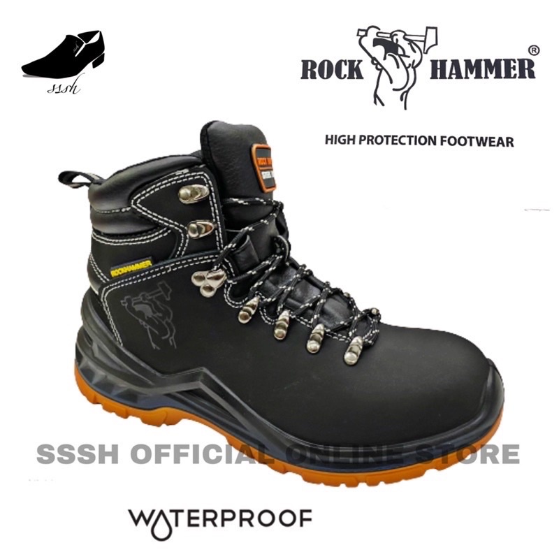 💯🔥Original Rock Hammer Safety Boot High Cut Leather Safety Boot #917 (OIL BROWN ) 912 | Shopee ...