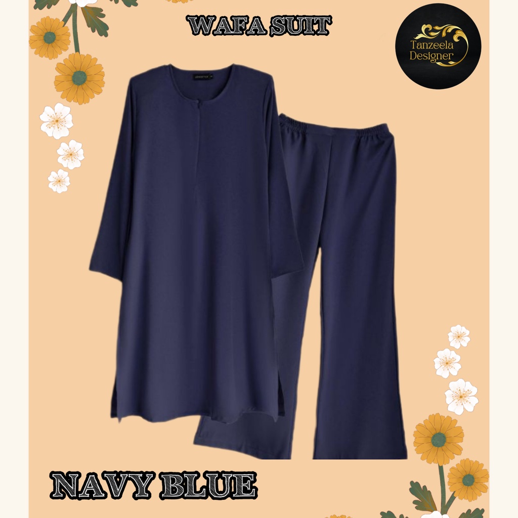 NEW Wafa Suit Murah (S-2XL) Warda Set, Basic Muslimah Suit Set, Blouse ...