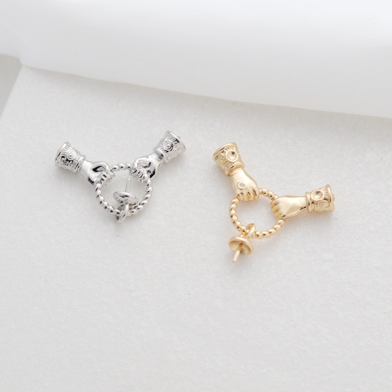 Diy diy White K Gold-clad Color-preserving Threaded Belt Ring Two ...