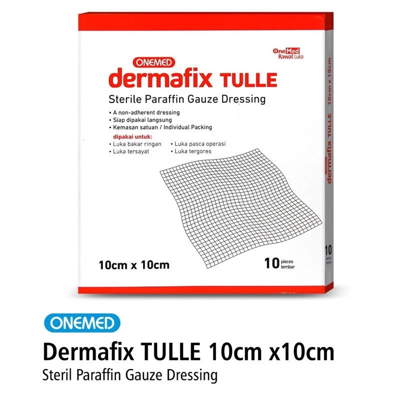 Dermafix Tulle 10x10 Cm Paraffin Gauze onemed Box Contents 10Pcs ...