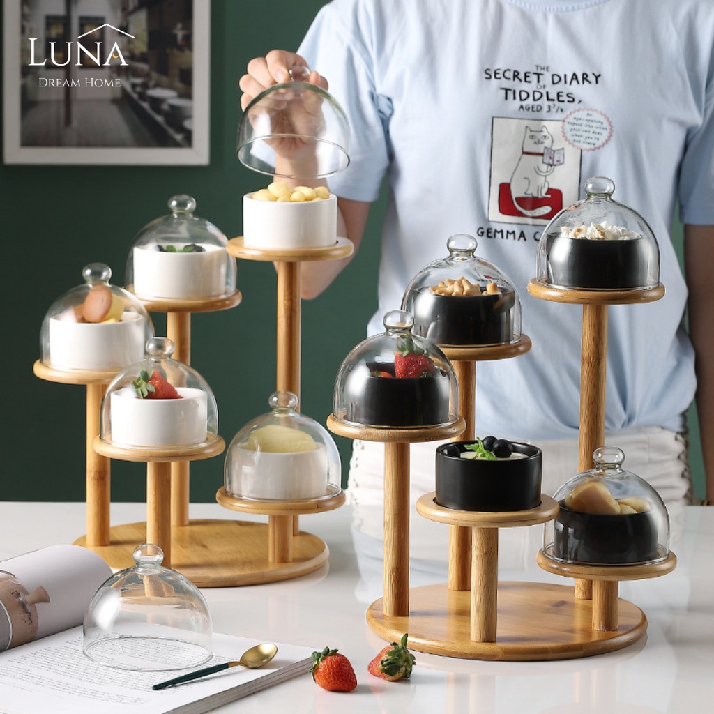LUNA [Spiral Staircase Serveware Set] CNY 5 in 1 Staircase Ceramic Nuts ...