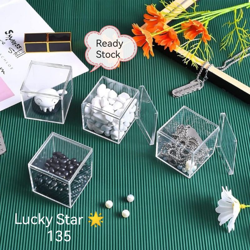 Mini Square Transparent Storage Box 1pcs 透明小盒子 ( Ready Stock) packaging ...