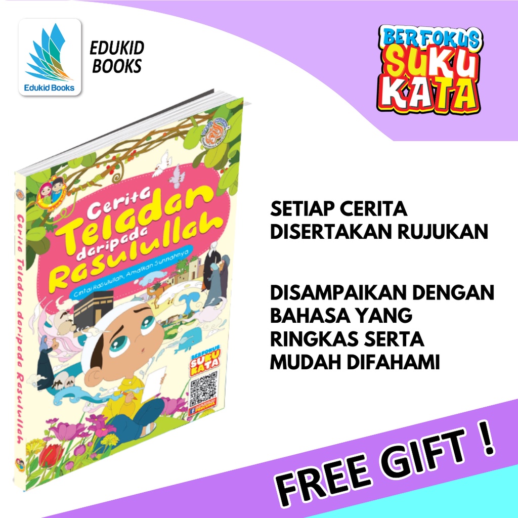Buku cerita kanak kanak Cerita Teladan Daripada Rasulullah+FREE GIFT ...