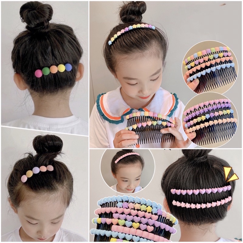 Kids Hair Finishing Fixer Wavy Comb Girls Hair Clip Combs Metal Wire ...