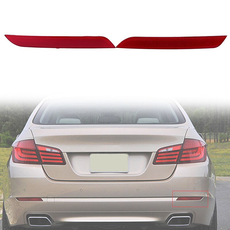 Car Red Rear Bumper Reflective Strip Sticker Cover Decoration For BMW 5 ...