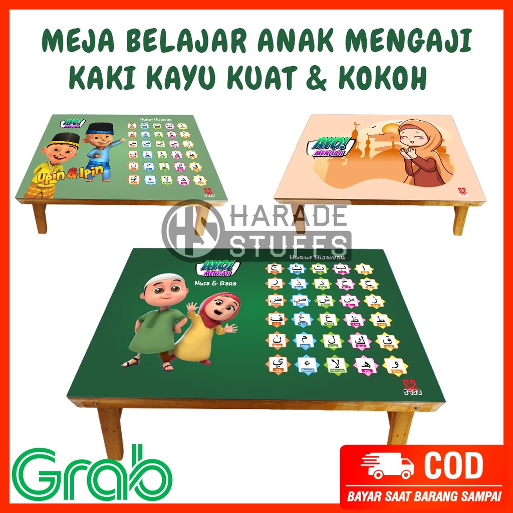 KAYU Character Children's Study Table STUDY NUSSA RARA UPIN IPIN Strong ...