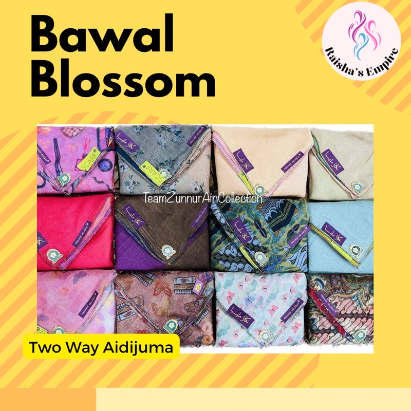 💕 AIDIJUMA TUDUNG BAWAL BLOSSOM TWO WAY | BIDANG 45+ | HIJAB SCARF ...