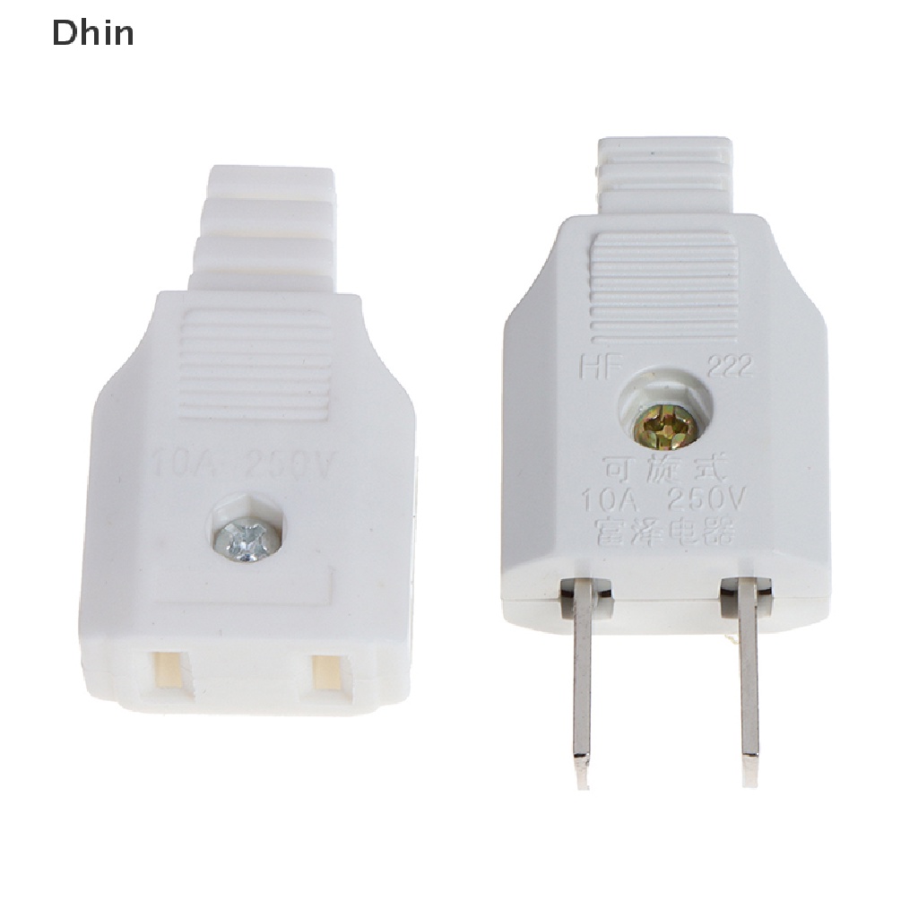 [Dhin] US 2 Flat Pin AC Electric Power Male Plug Female Socket Outlet ...