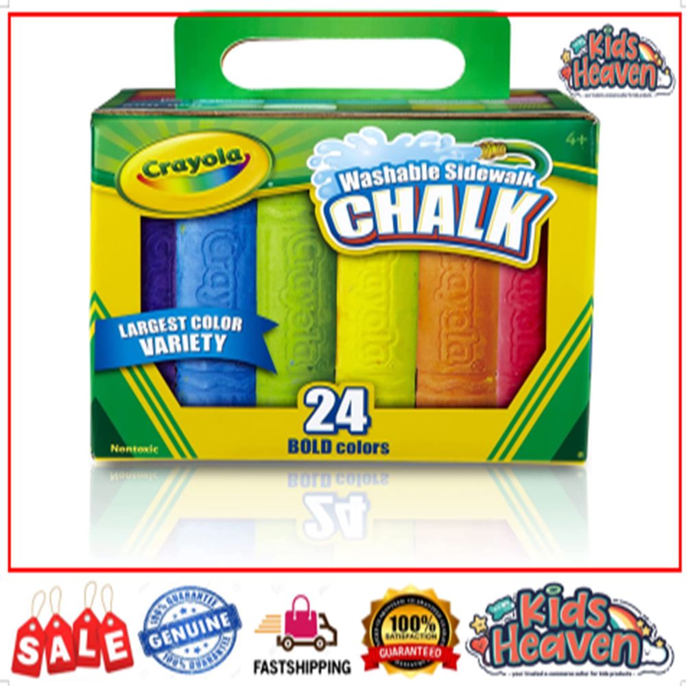 Crayola Sidewalk Chalk 24 counts Assorted Colors (100.0% Original ...