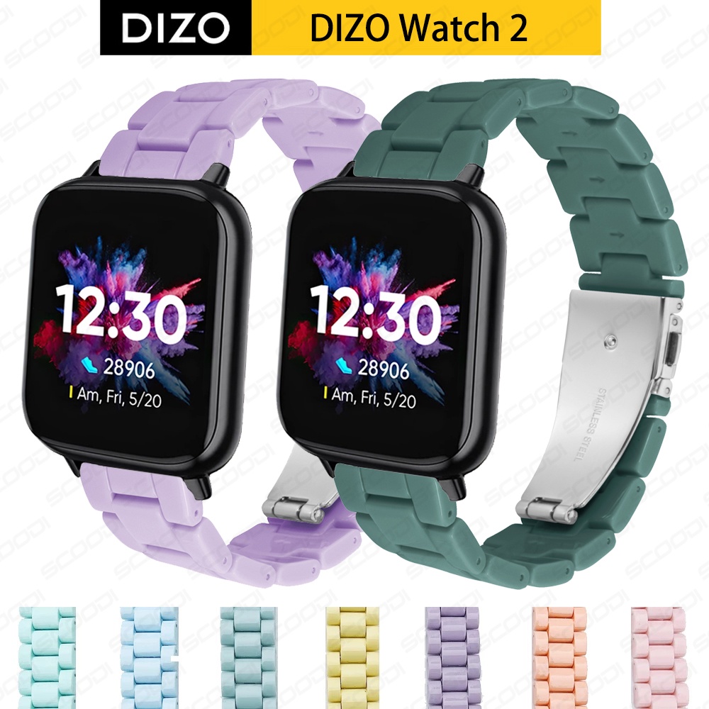 Candy Color Resin watch band strap for realme DIZO Watch 2 Smart Watch ...