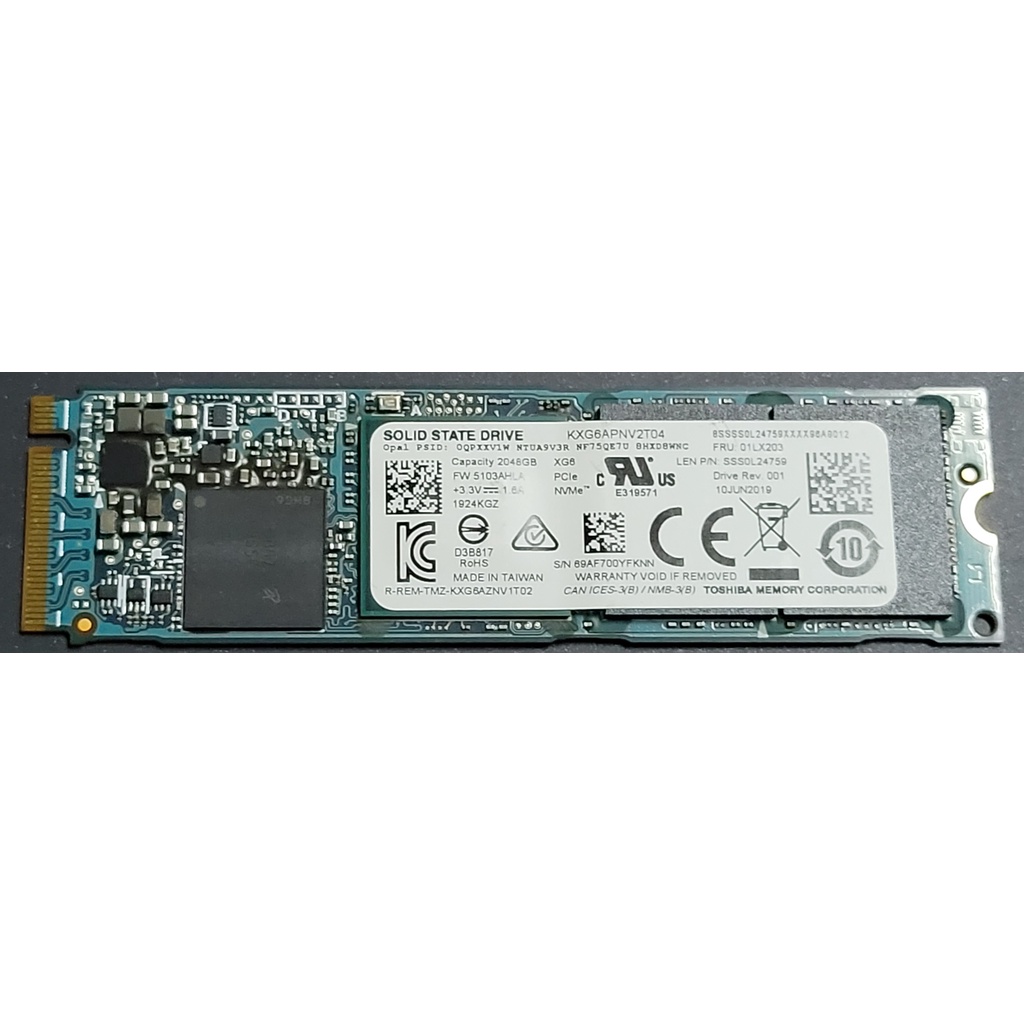 Toshiba XG6 2TB NVMe SSD (Used) | Shopee Malaysia