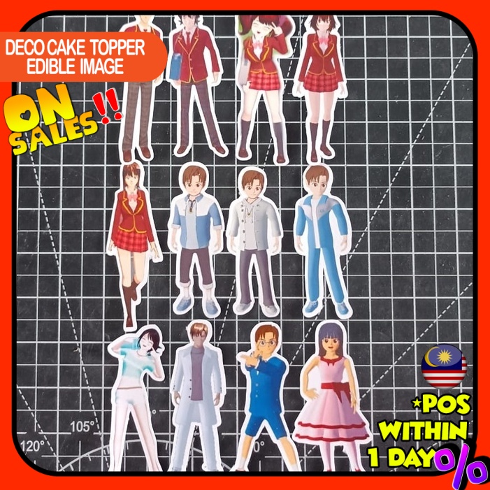 READY STOCK Happy Birthday Cake Topper Cupcake Sakura Decoration Set ...