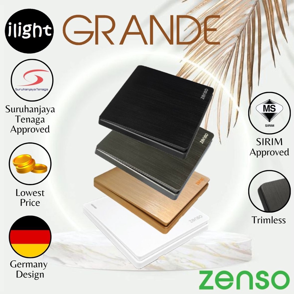 [SIRIM] ZENSO SWITCHES - GRANDE SERIES (GOLD / HAIRLINE BLACK / GALAXY ...
