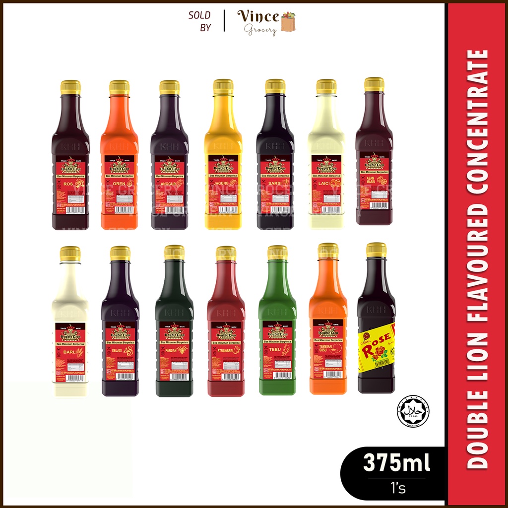 DOUBLE LION Flavoured Concentrated · Bes Minuman Berperisa | 375ml ...