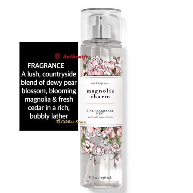 Bath & Body Works Body Mist Magnolia Charm ( BBW ) | Shopee Malaysia