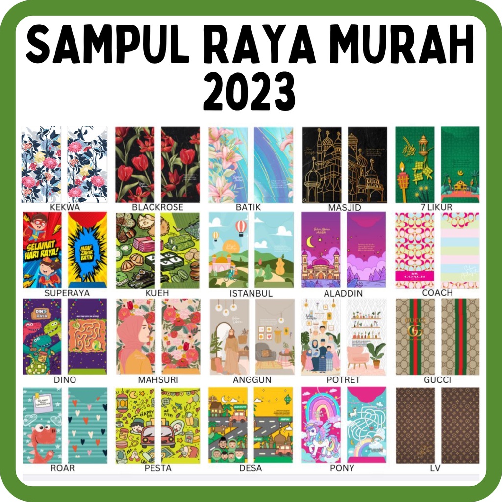 Design J | Sampul Raya Sampul Duit Raya Money Packet Viral Money ...