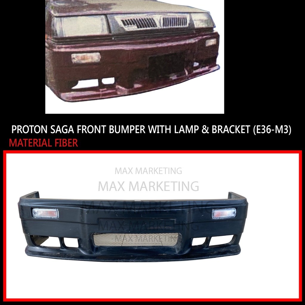 B1088 CAR BODYKIT PROTON SAGA FRONT BUMPER WITH LAMP & BRACKET (E36-M3 ...