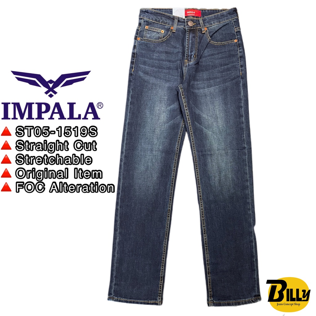 IMPALA Brand Men's Straight Cut Stretchable Jeans(ST05-1519S) | Shopee ...