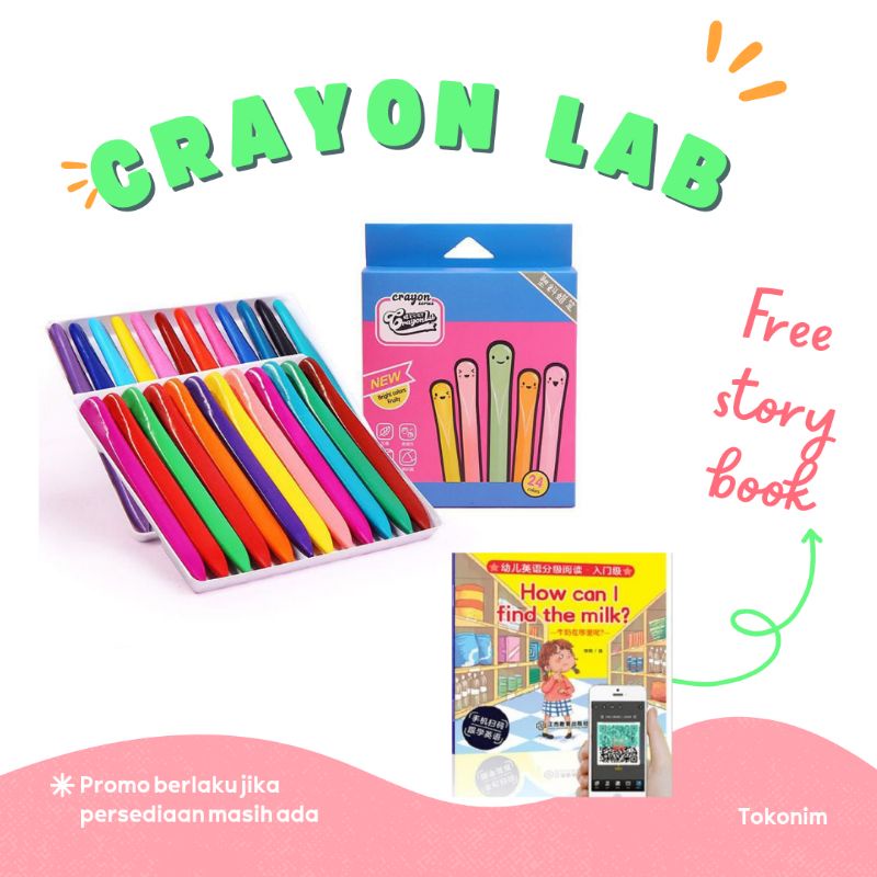 Crayon Lab Krayon Anti Dirty Viral (free story book) | Shopee Malaysia