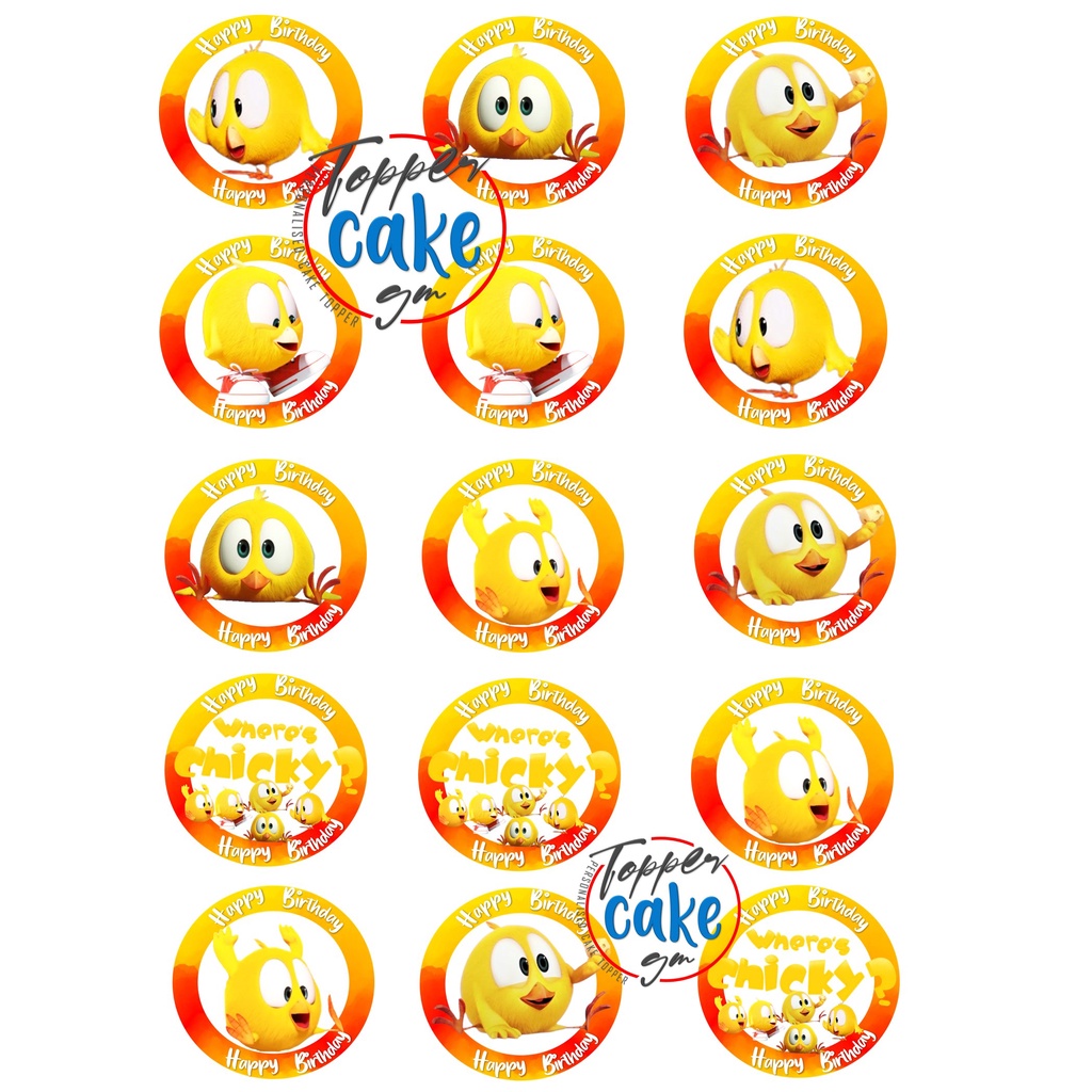 Happy Birthday Topper Cake Cartoon Where is Chicky (CUSTOM NAME ...