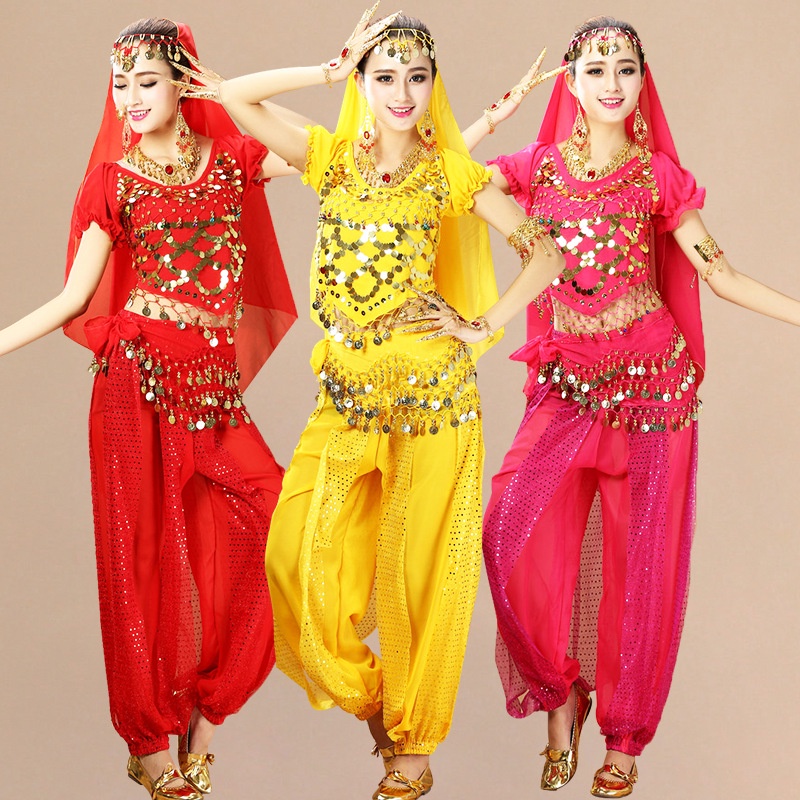 Belly Dance Suit Costume Highlight Pants Performance Costume Adult