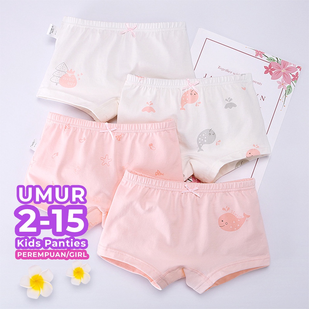 [4 in 1 Kids Girl Panties] Seluar Dalam Budak Perempuan Kanak Kanak Baby Underwear Girl Children ...