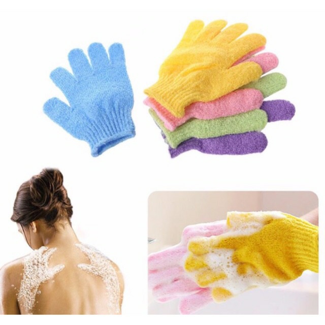 Shower Bath Gloves Exfoliating Skin Spa Massage Body Scrubbers cleaner ...