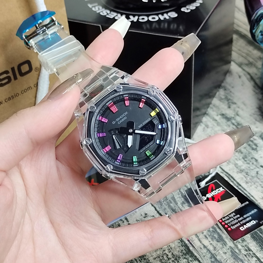 GA-2100 GA-2100AP#20 SKE RAINBOW TMJ CUSTOM TO AP ,TRANSPARENT HEAD ...