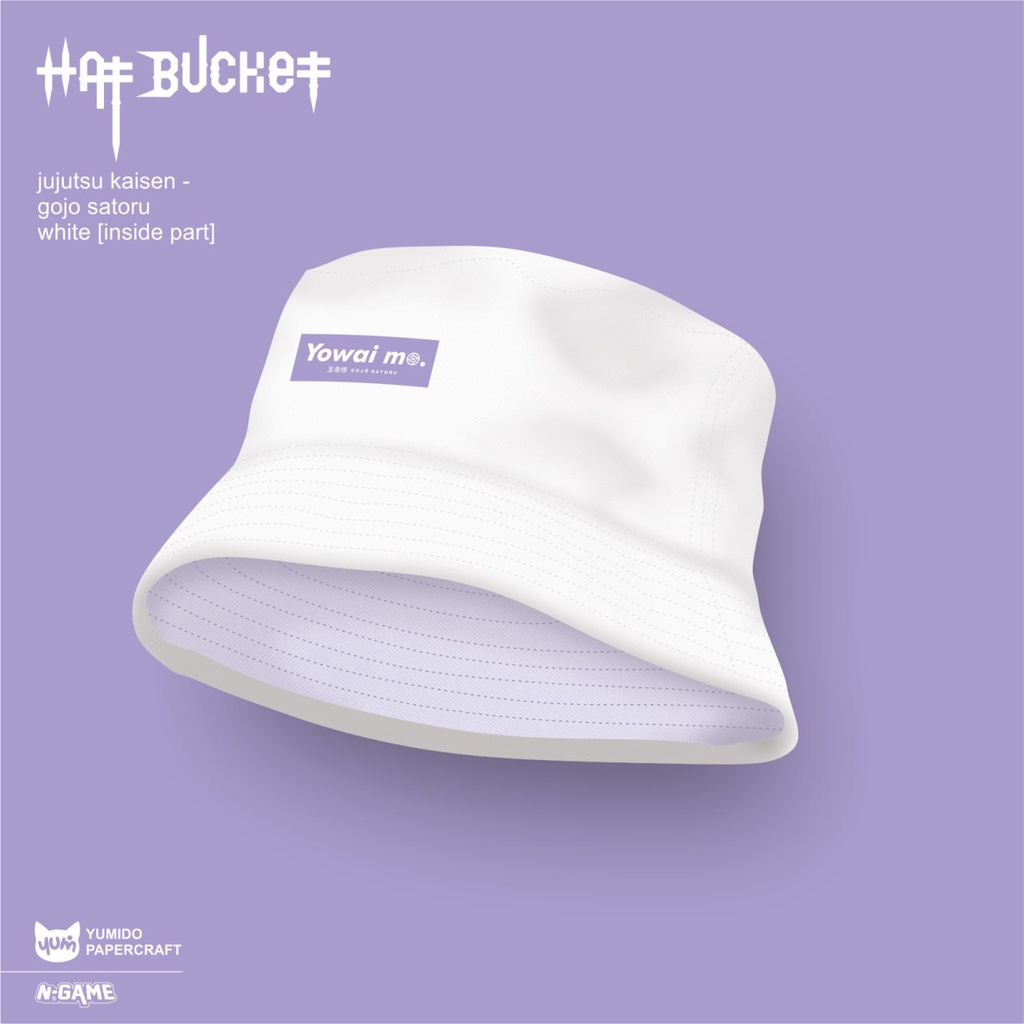 Bucket hat anime Back And Forth Inside Screen Printing anya gojo nanami ...