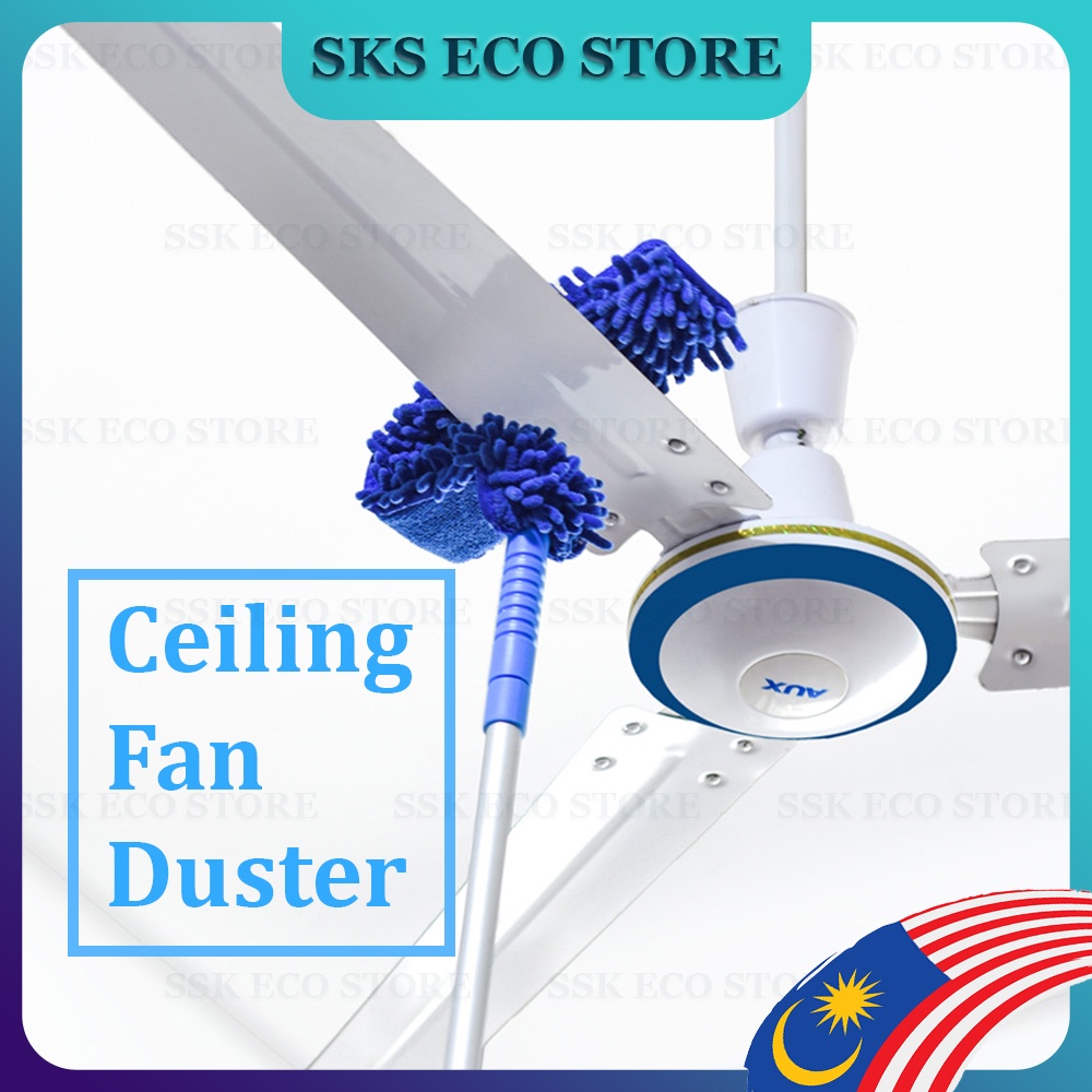 Ceiling Fan Duster Adjustable Length Absorb Dust Ceiling Fan Cleaner ...