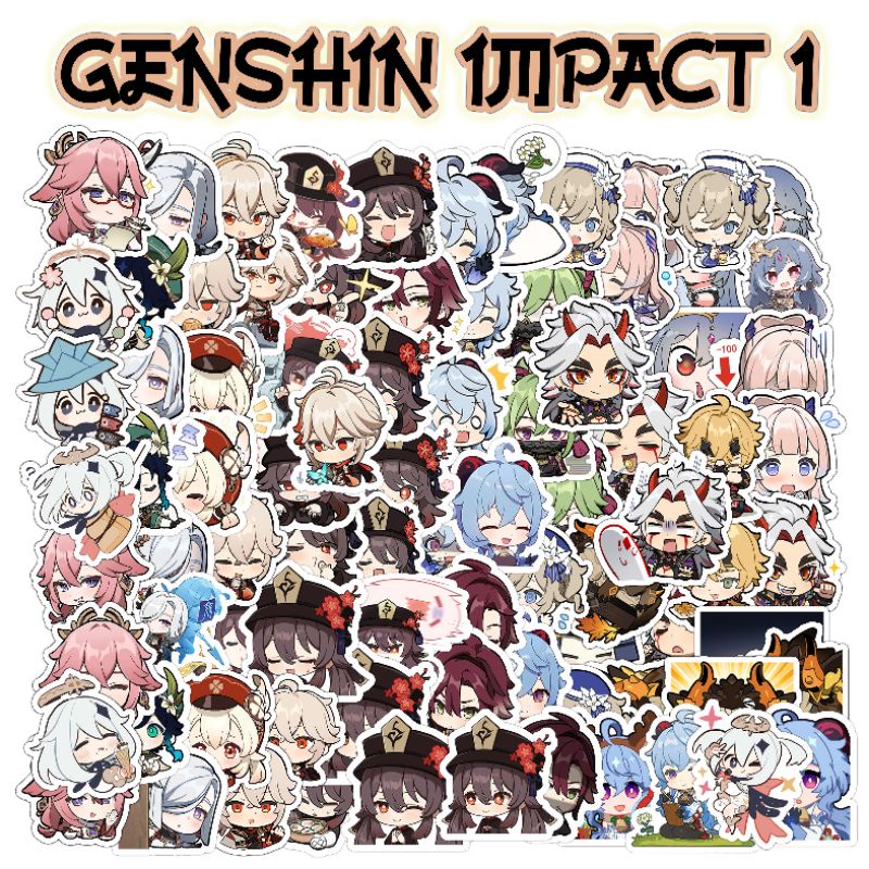 Contents 31 to 42 pcs genshin impact stickers / Anime stickers / tumblr ...