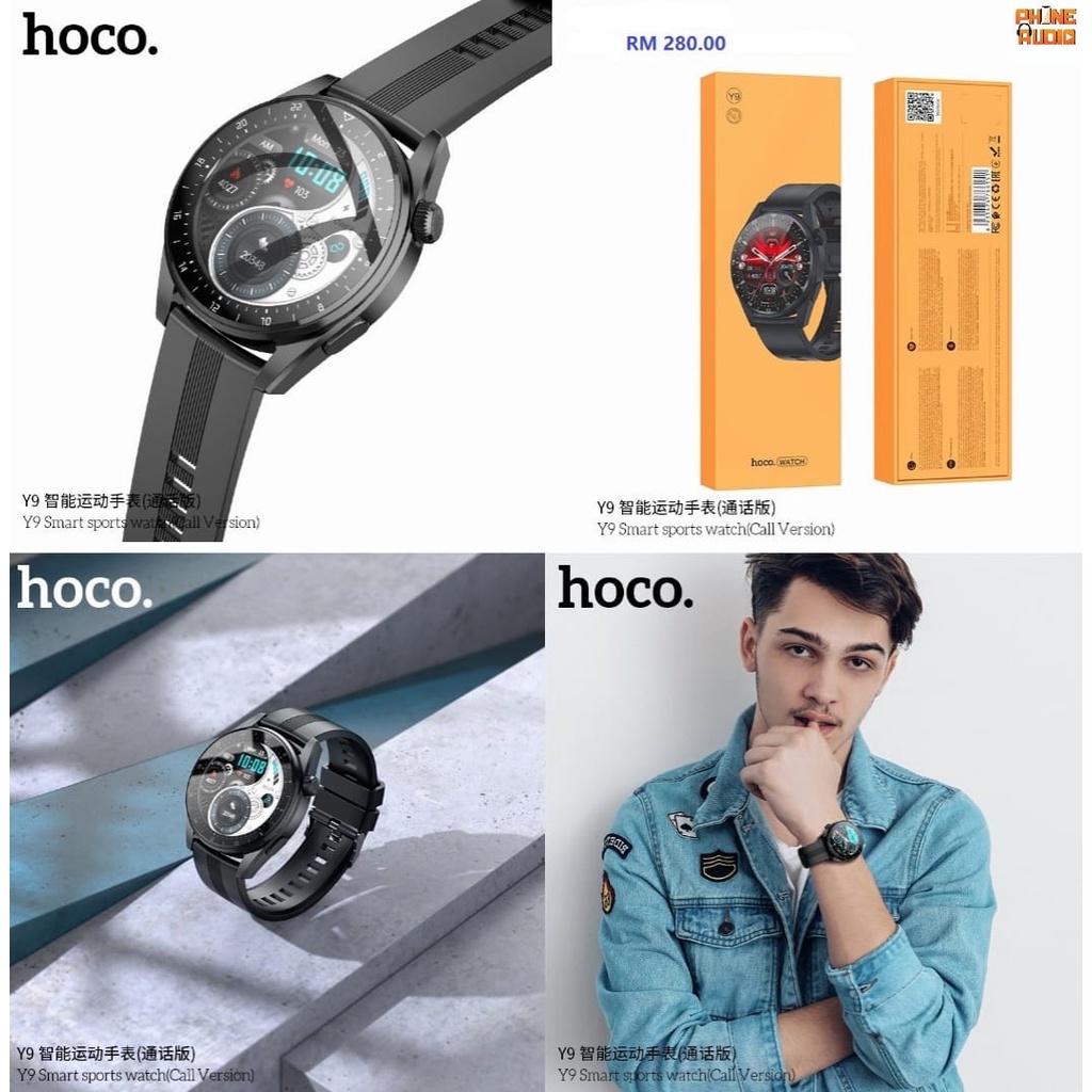 HOCO Y9 smart sports watch (Call Version) | Shopee Malaysia