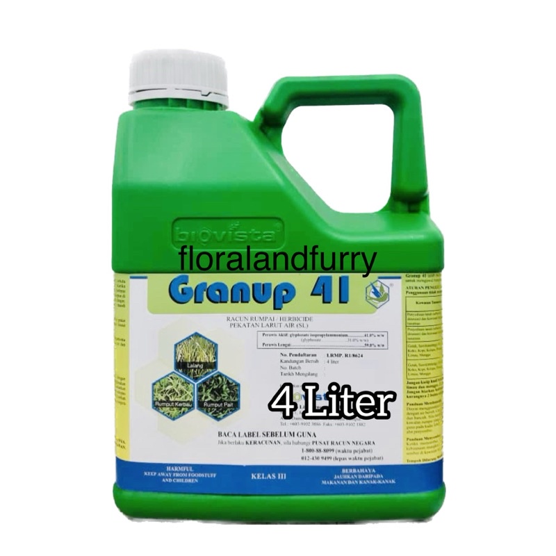 Racun Rumput Rumpai Lalang Mati Akar 1L 4L Weed Killer Glyphosate 41% ...