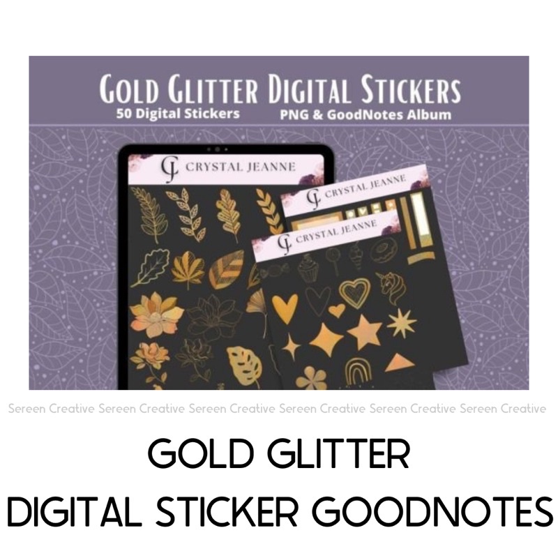 DS25 Gold Glitter Digital Sticker Goodnotes | Shopee Malaysia