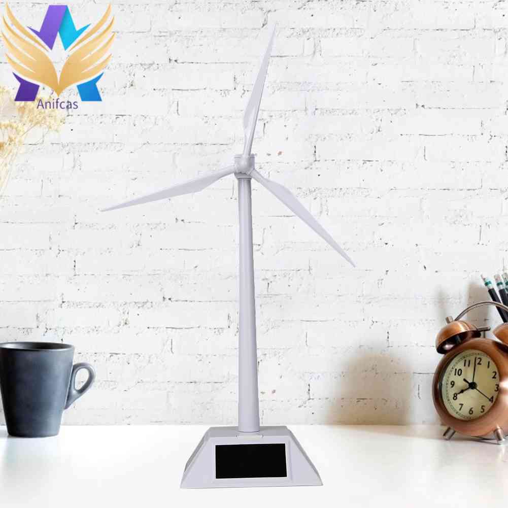 Desktop Model-Solar Powered Windmills/Wind Turbine&ABS Plastics White ...