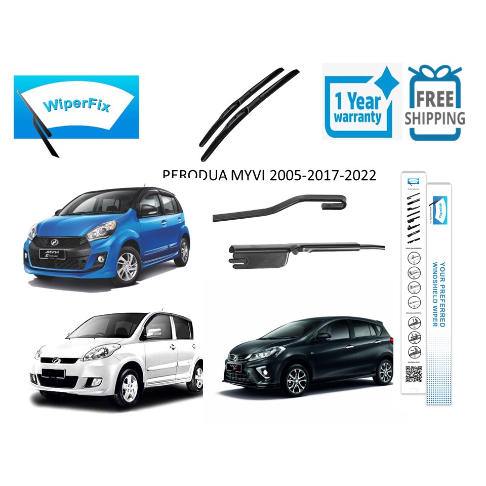 [WiperFix] PERODUA MYVI WIPER 2005-2015-2017 NEW - SILICONE WIPER ...