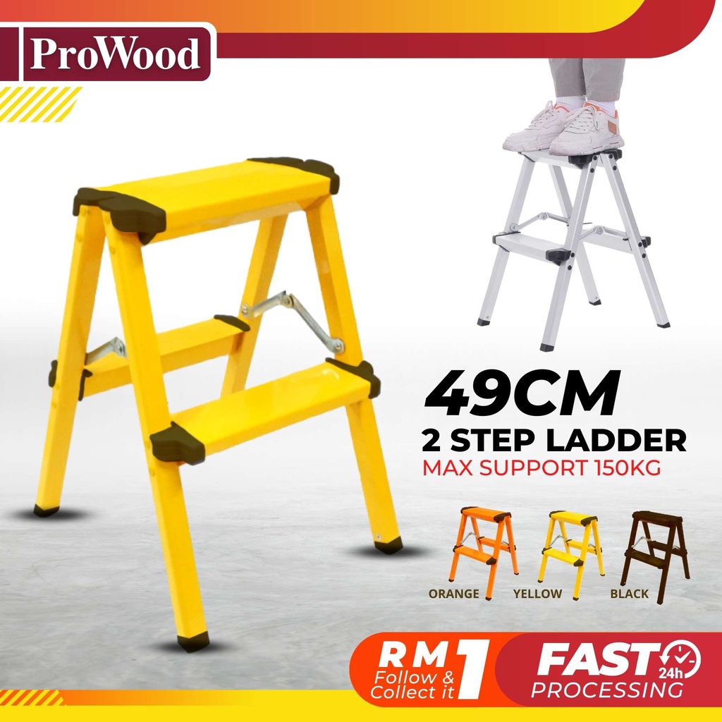 🔥READY STOCK🔥 31CM / 49CM Tangga Lipat Mudah Alih Foldable Aluminium 2 ...