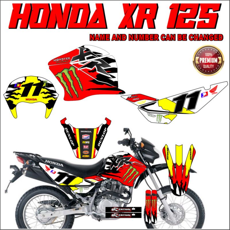 Honda XR 125 decals sticker, Laminated | Shopee Malaysia