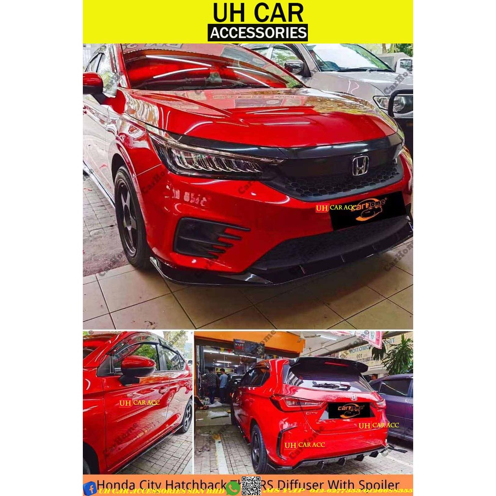 HONDA CITY HATCHBACK 2022 THAI RS DIFFUSER BODYKIT LIP WITH PAINT ...