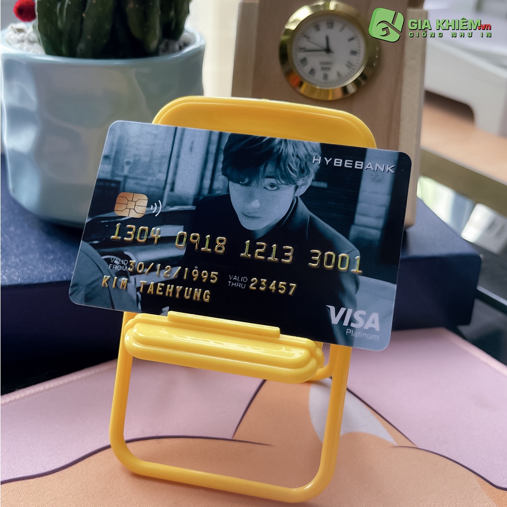 Bts VISA PLATINUM Swimming Card Embossed Thick Numbers Like ATM CCCD ...