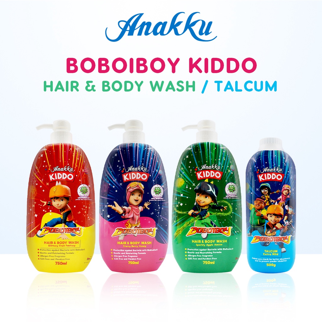 Body shampoo budak/ANAKKU Kiddo Boboiboy Hair & Body Wash Baby Powder ...