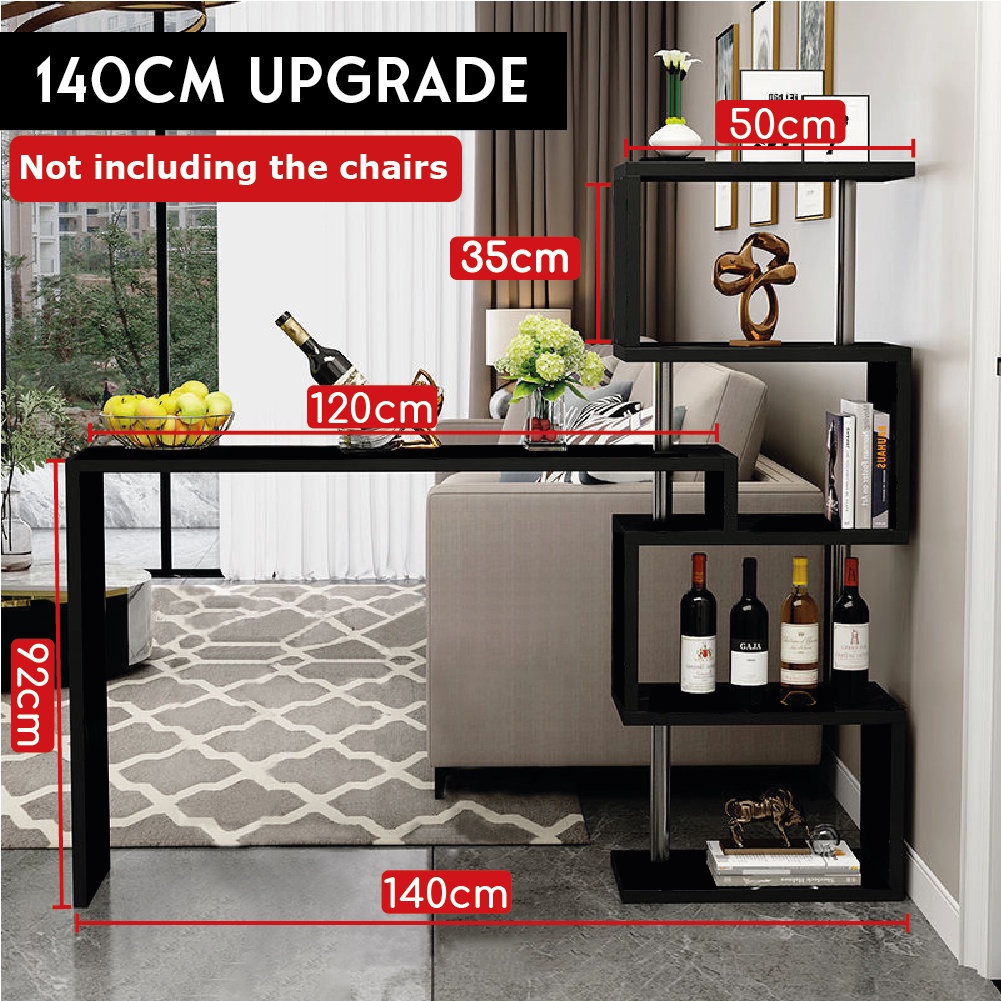 Bar table Set Modern meja bar makan Stool High chair Kerusi tinggi ...