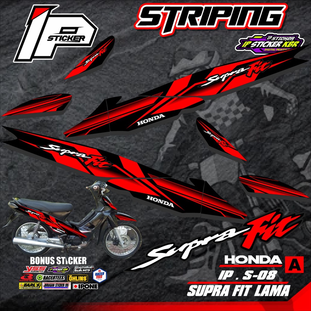 Striping HONDA SUPRA FIT Old SEMI FULL BODY Latest Racing Variation IP ...