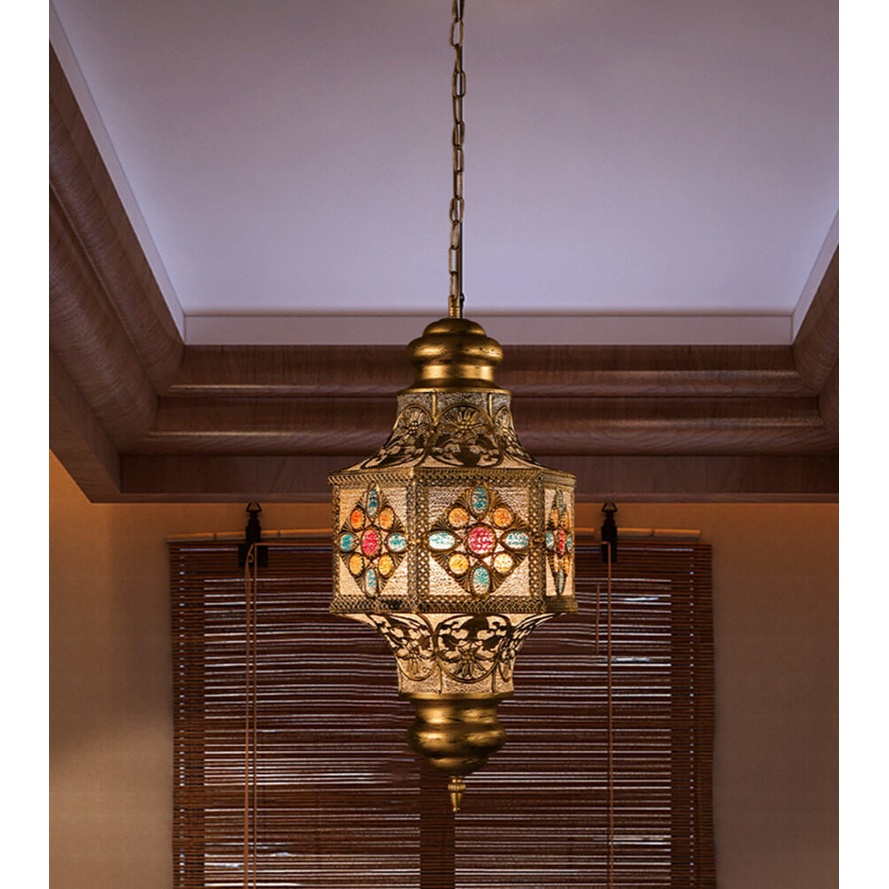 Turkish Lighting Handmade Stained Glass Chandelier Bohemian Moroccan ...