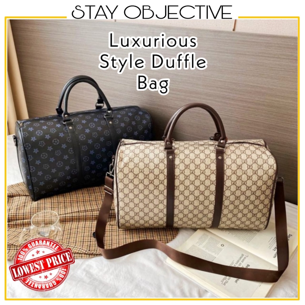 Luxury Leather Travel Bag Sling Shoulder Messenger Business Gym Casual ...