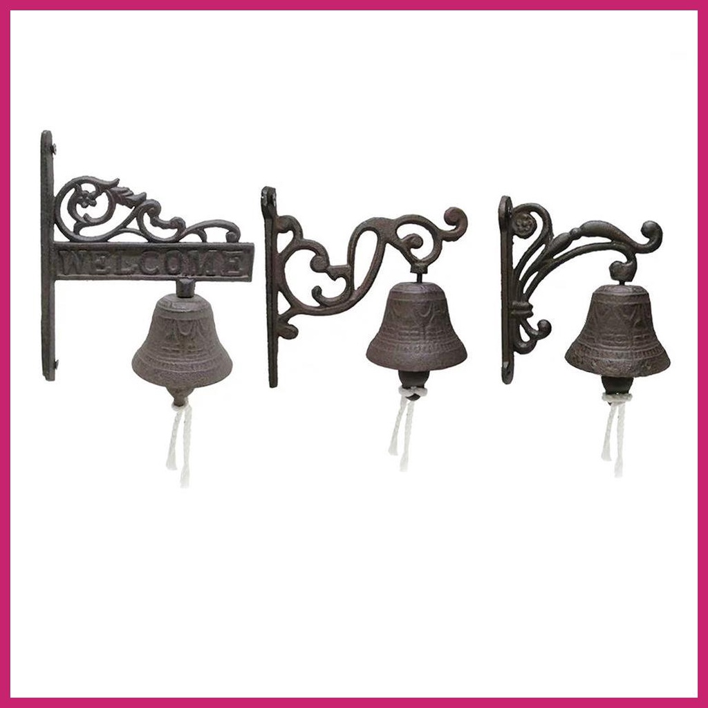 Cast Iron Doorbell Outdoor Dinner Bell Large Antique Farm and Front ...