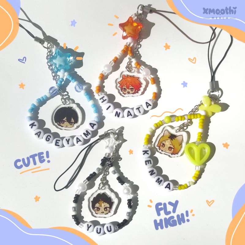 GANTUNGAN [CUSTOM ️] HAIKYUU MINI PHONESTRAP BEADS - ANIME HAIKYUU ...